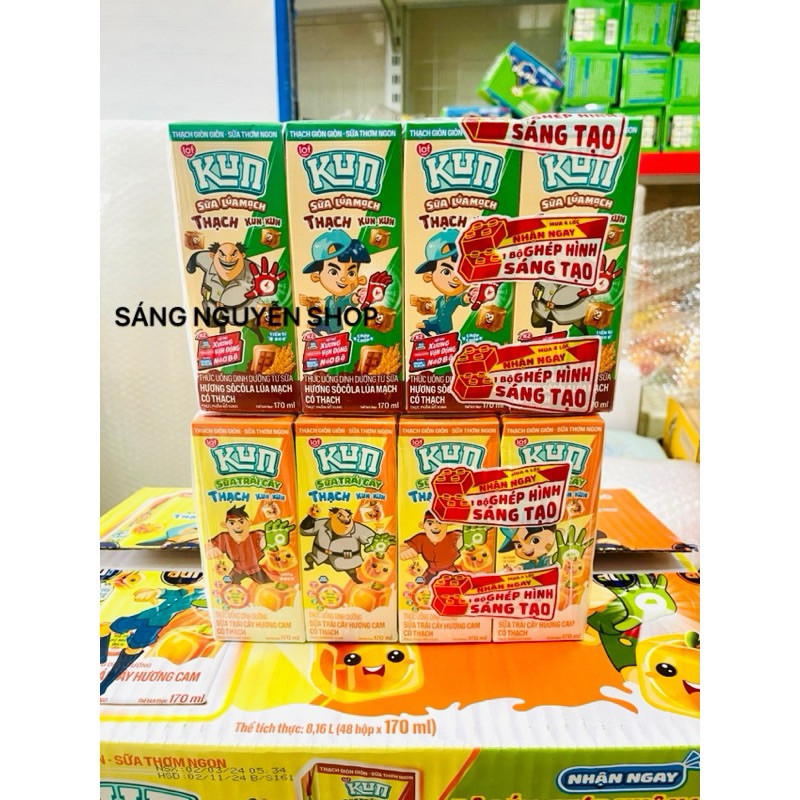 Lốc 4 Hộp Sữa Trái Cây Lif Kun 170ml Có Thạch [ Date Luôn Mới ] [Mới ...
