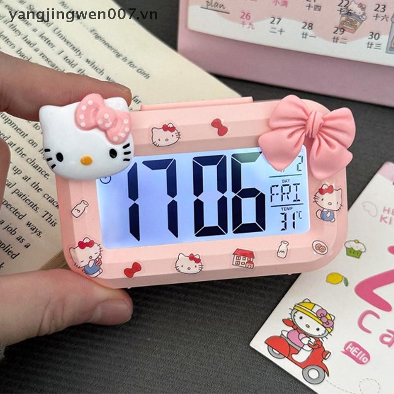YANGWEN Sanrio Hello Kitty Đồng hồ báo thức hoạt hình Mini Kitty Cat ...