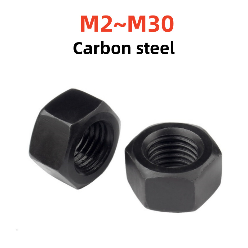 M2 M2.5 M3 M4 M5 M6 M8 M10 M14 M16 M18 M20 M22 M24 M27 M30 lớp 8 Hex Nut Độ bền cao (Đen) Thép ...