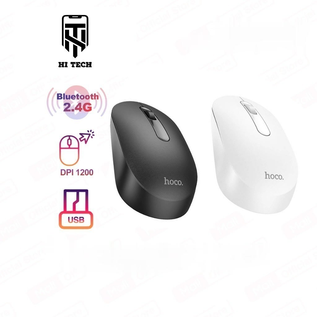 Chuột Không Dây Hoco GM14 , hỗ trợ Bluetooth 2.4G kết nối USB, DPI 1200 ...