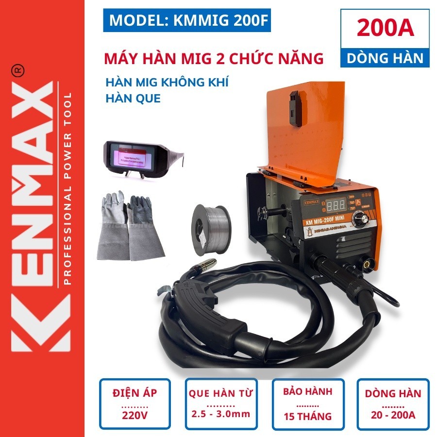 Máy hàn mig không khí KENMAX 200F 2 chức năng hàn mig và que | Shopee ...