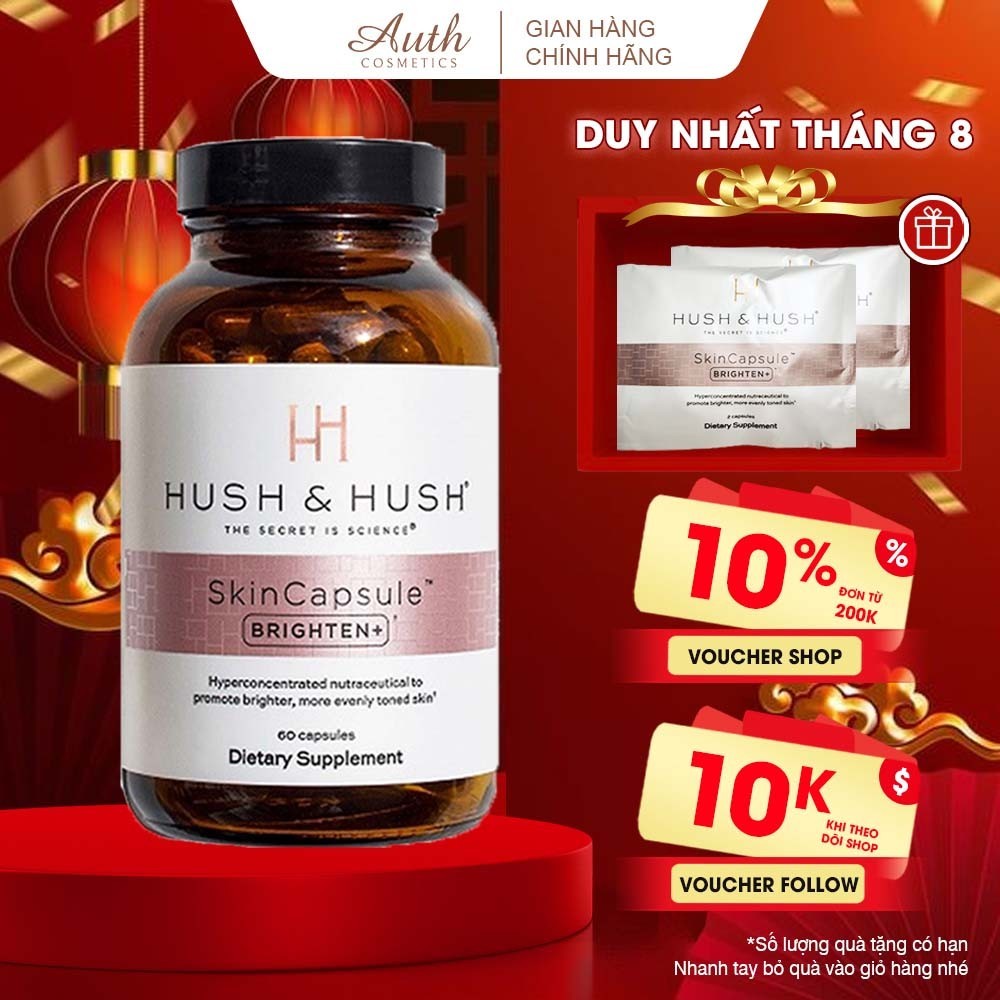 Viên uống trắng da Hush & Hush SkinCapsule Brighten+ 60 viên | Shopee ...