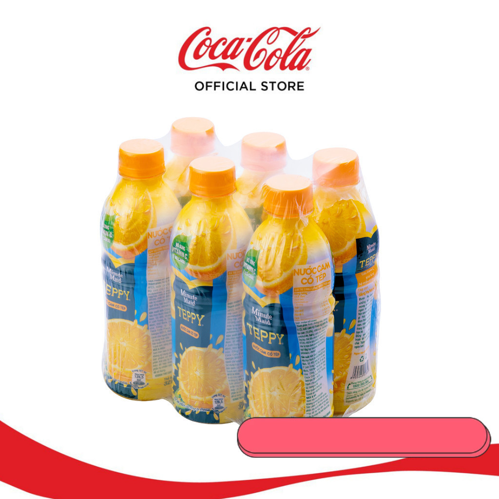 Lốc 6 Chai Nước Cam Nguyên Tép Teppy 1l/Chai Sale15.6 | Shopee Việt Nam