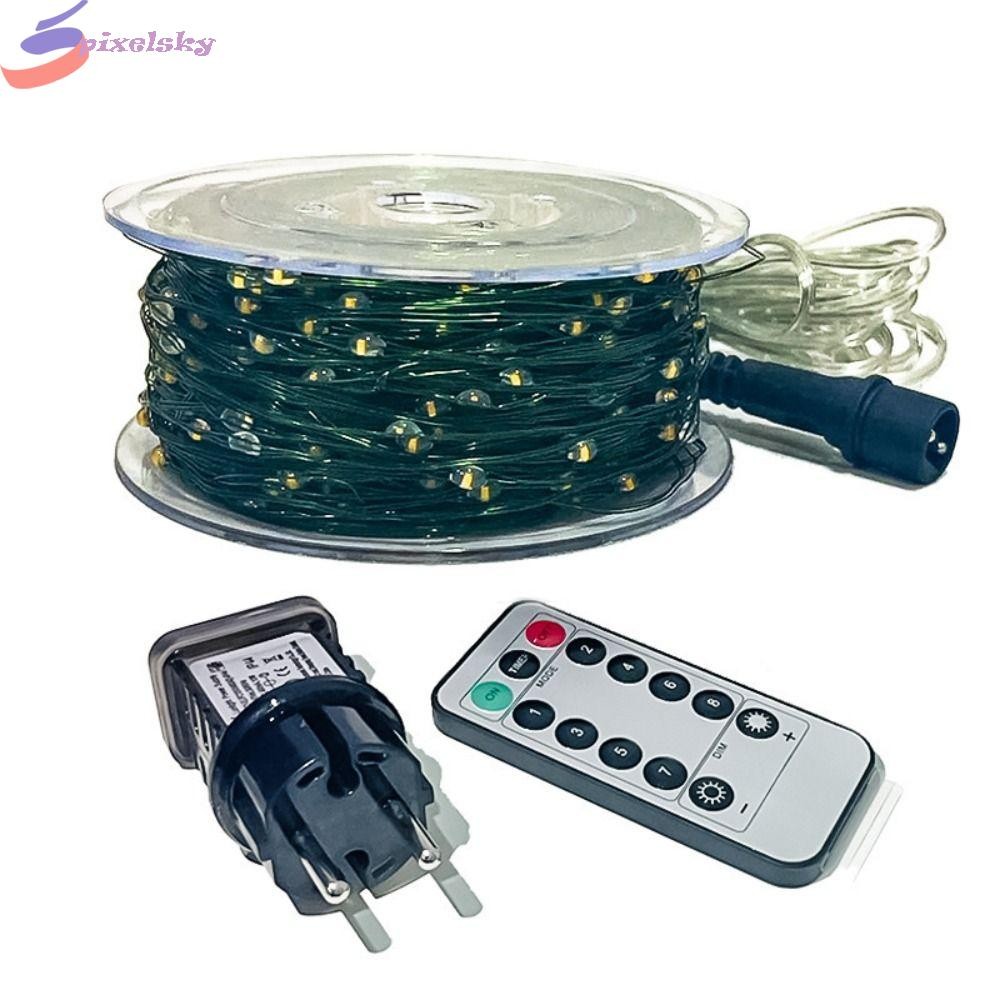Đèn trang trí Giáng sinh PIXELSKY, Dây đèn cây thông Noel cắm EU di ...