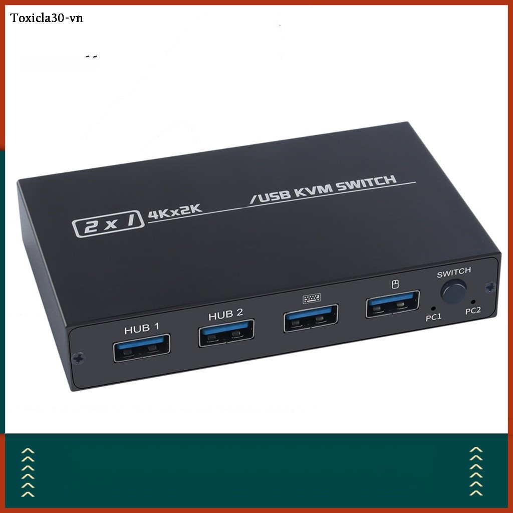 Công Tắc KVM KVM 2 Trong 1 Độ Phân Giải Cao 4K Chia 2 Cổng Màn Hình / Chuột / Bàn Phím HDMI KVM ...