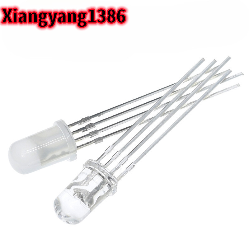 10 CHIẾC 5mm RGB LED Cathode chung / Điốt phát sáng ba màu Anode chung f5 RGB khuếch tán / nổi ...
