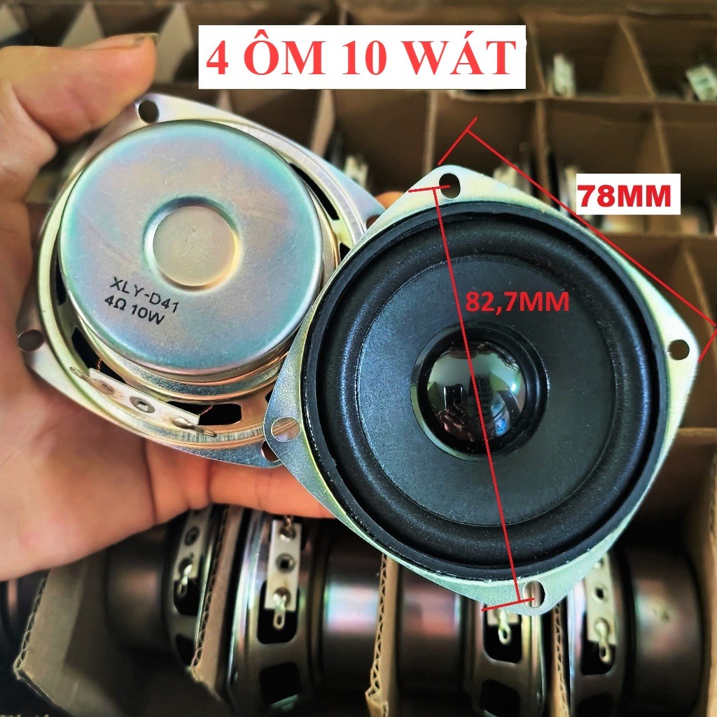 (1 cái - 2 cái) Loa toàn dải 4 ôm 10W 78mm Chế loa nghe nhạc hay hơn củ Loa vi tính, lõi từ bọc ...