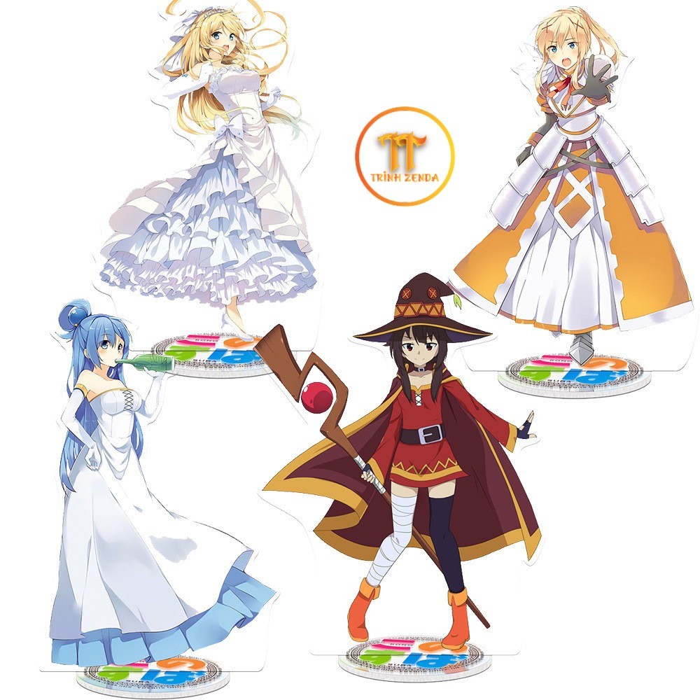 Mô Hình Konosuba Megumin Darkness Chris Aqua Anime Xung Quanh Bảng