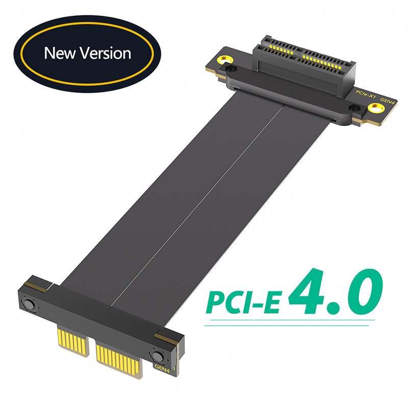 New PCI-E 4.0 X1 Riser cáp kép 90 độ PCIe Gen 4 1X đến 1x Cáp mở rộng ...