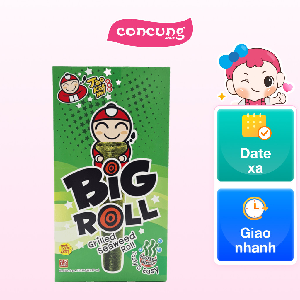 Rong biển TKN BIG ROLL vị Truyền Thống 3g (12 gói) | Shopee Việt Nam