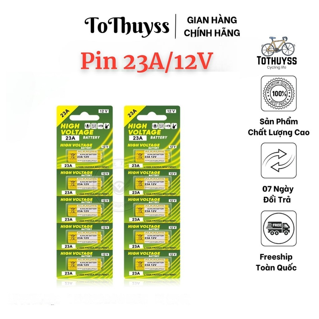 Pin 23A/12V cho Điều Khiển Từ Xa, Chuông, Cửa Cuốn v.v... | Shopee Việt Nam