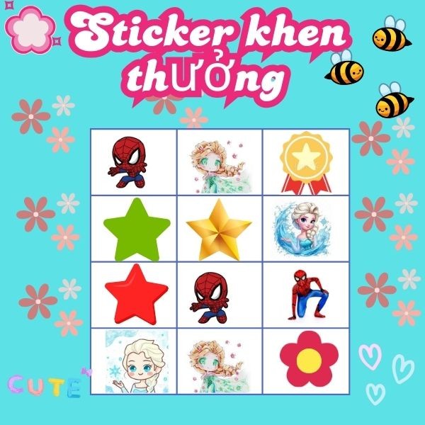 Sticker khen thưởng học sinh - Giáo cụ dạy học | Shopee Việt Nam