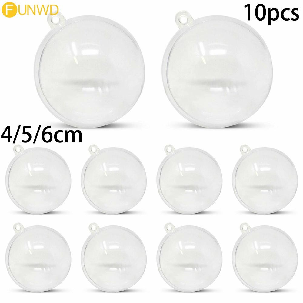 Wedding Favour Balls Christmas Tree Decor Clear Fillable Plastic ...
