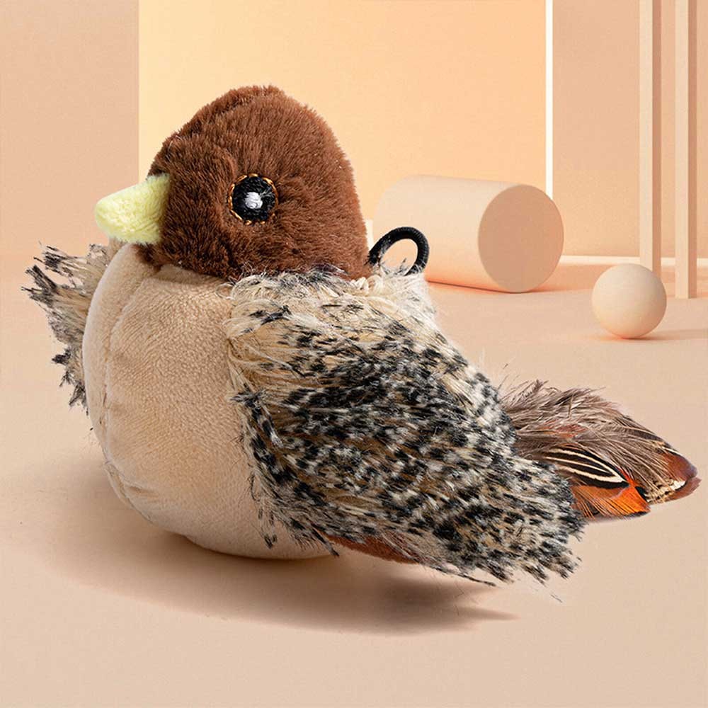 Interactive Cat Toy Chirping Flapping Bird no Flying for Indoor Cats ...
