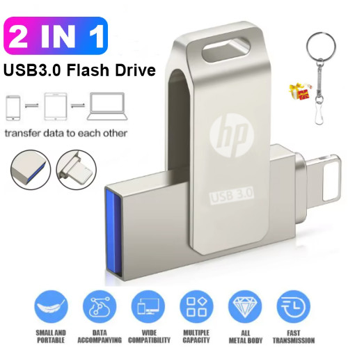 Ổ đĩa bút HP Otg 2 trong 1 Ổ đĩa Flash Usb 512GB Thẻ nhớ Usb 1TB Otg ...