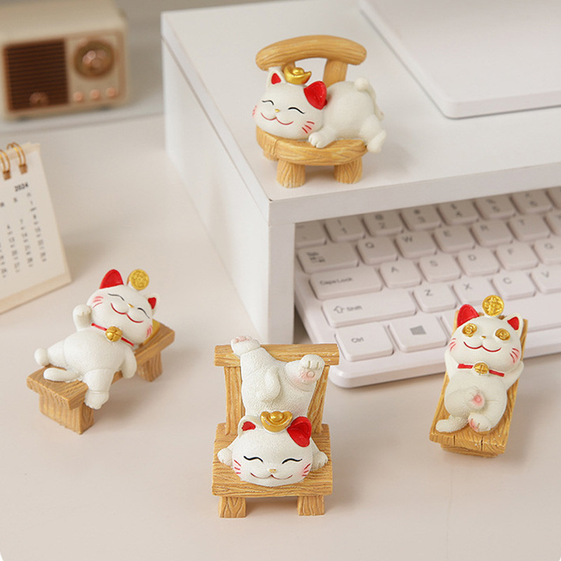Mini Lucky Cat Để Bàn Trang Trí Hoạt Hình Kitty Trang Trí Trang Trí Máy ...