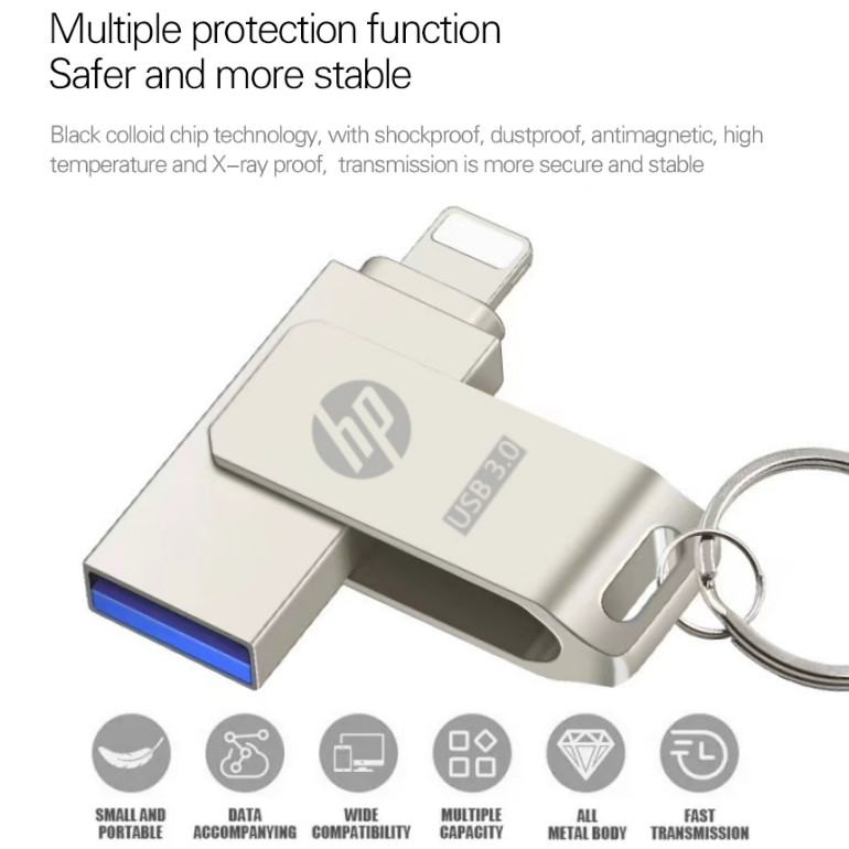 Ổ đĩa Flash Usb HP Otg Pendrive 1TB 512GB Usb Pendrive cho Otg iPhone ...