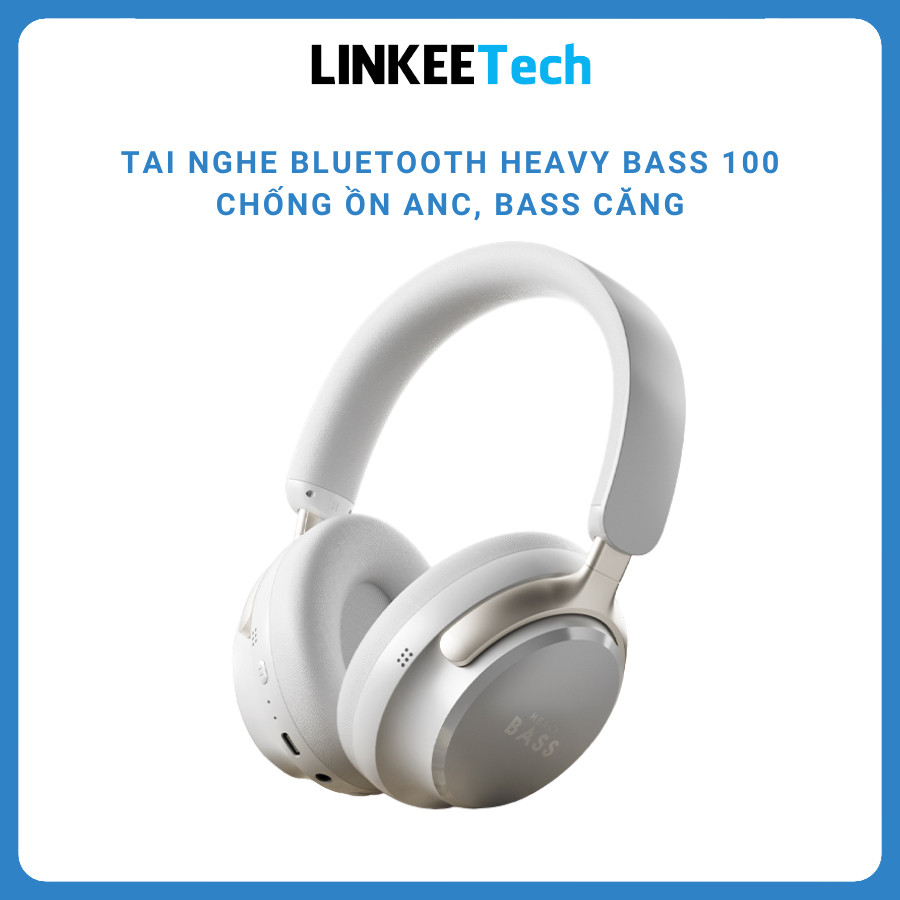 Tai Nghe Chụp Tai Heavy Bass 100 Chính Hãng Chống Ồn ANC Pin Tốt Sang ...