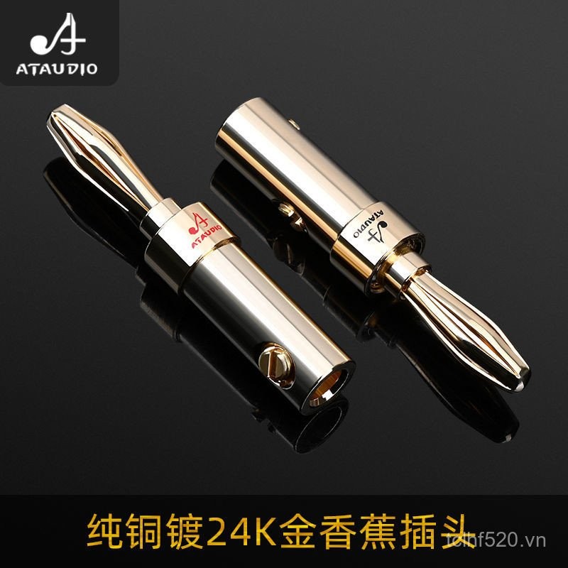 High-Fidelity Pure Copper Banana Plugs HiFi Gold Plating diy Speaker ...