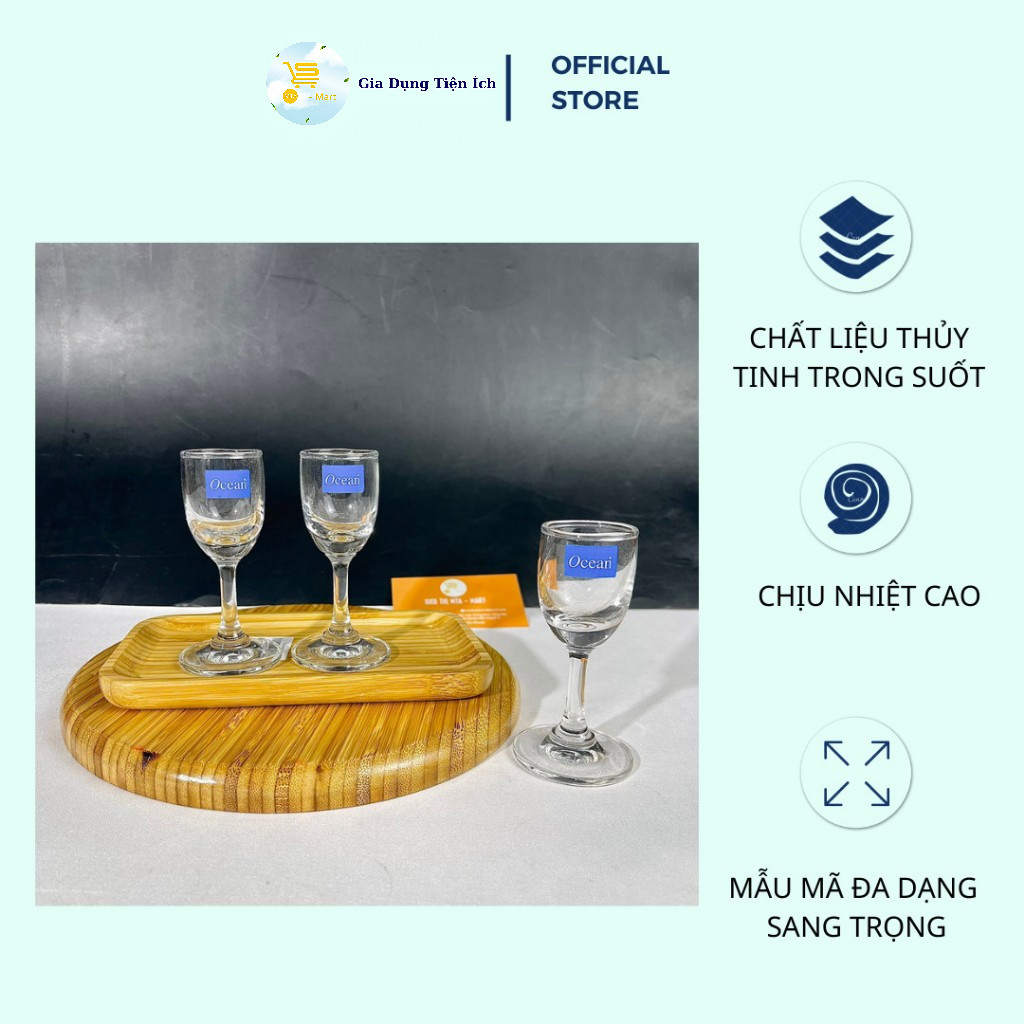 Ly Rượu Ocean Classic Sherry 30ML, Ly Thuỷ Tinh Ocean Trong Suốt, Cao ...