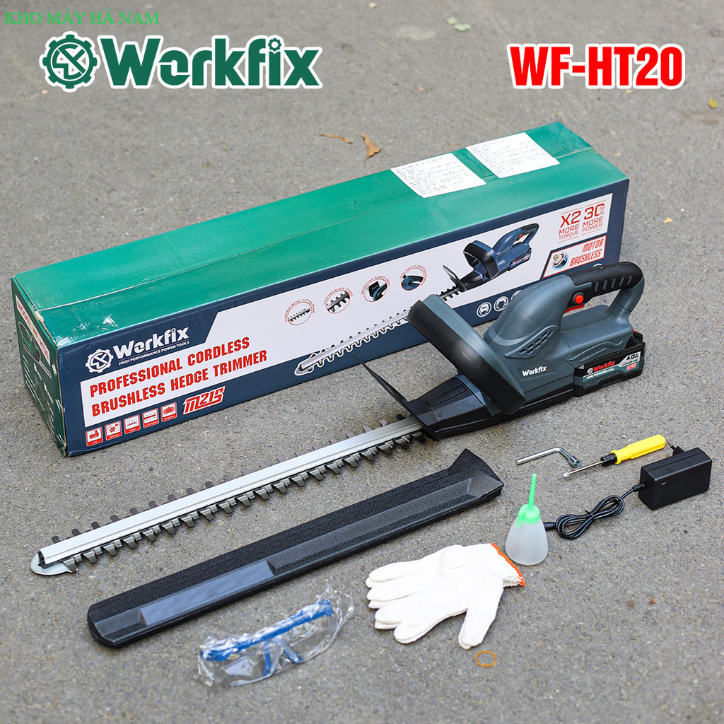 Máy cắt tỉa hàng rào cây cảnh WORKFIX WF-HT20 - Động Cơ Dây Đồng - Chiều Dài Lưỡi Căt 54CM HÀ ...