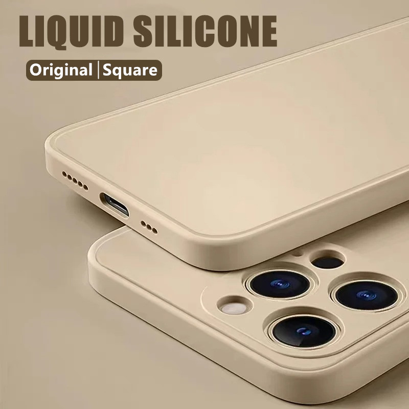 Ốp Điện Thoại Silicon Lỏng Vuông Chính Hãng Cho iPhone 15 14 13 Pro Max 13 Mini 6 6S 7 8 Plus 14 ...