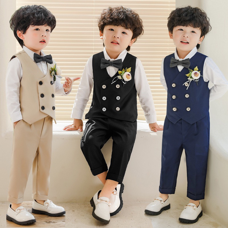 [Mẹ ShuBim] Set Gile dài tay Công tử (Tặng phụ kiện cài áo) | Shopee ...