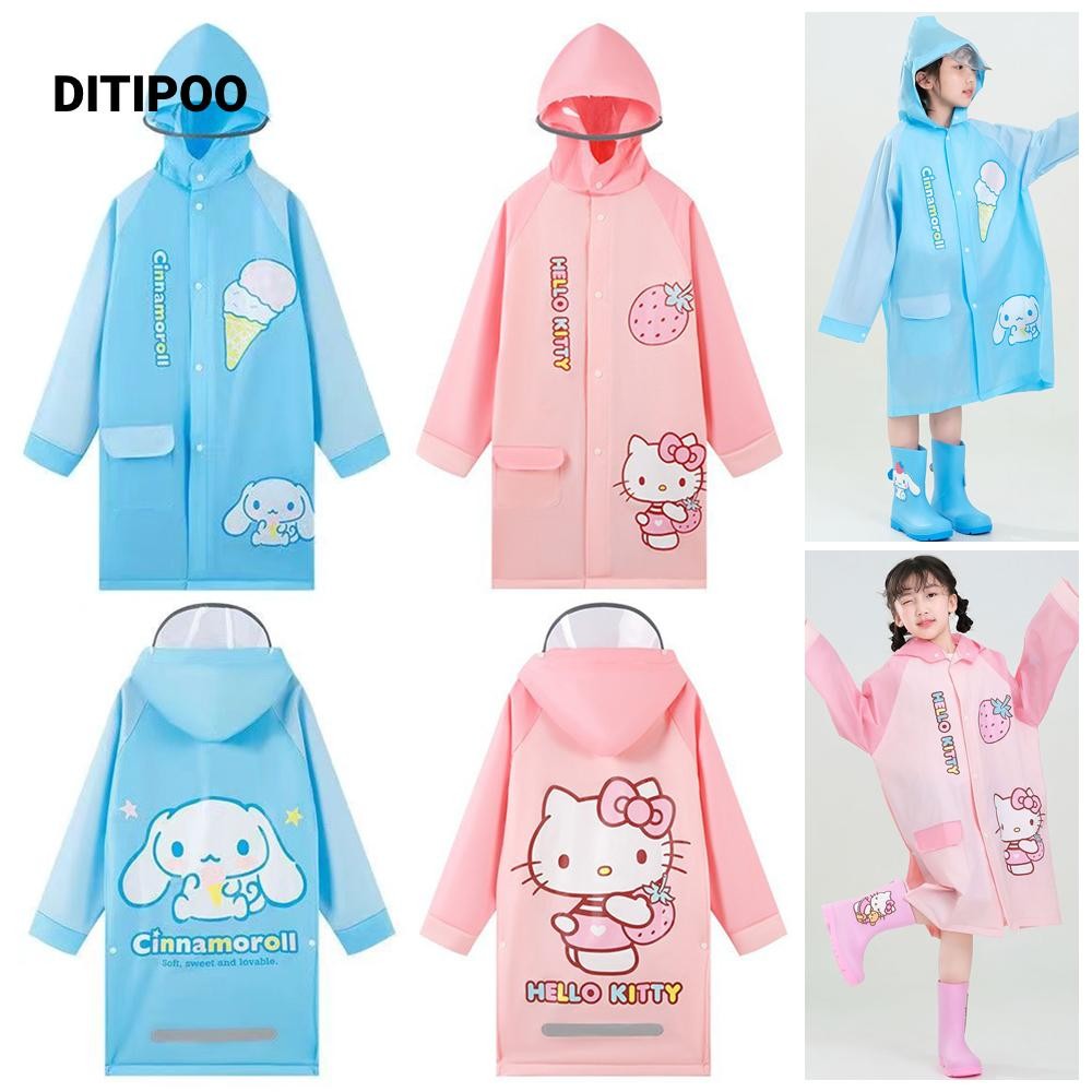 Áo mưa trẻ em DITIPOO, Áo mưa dày toàn thân Sanrio / Hello Kitty, Áo ...