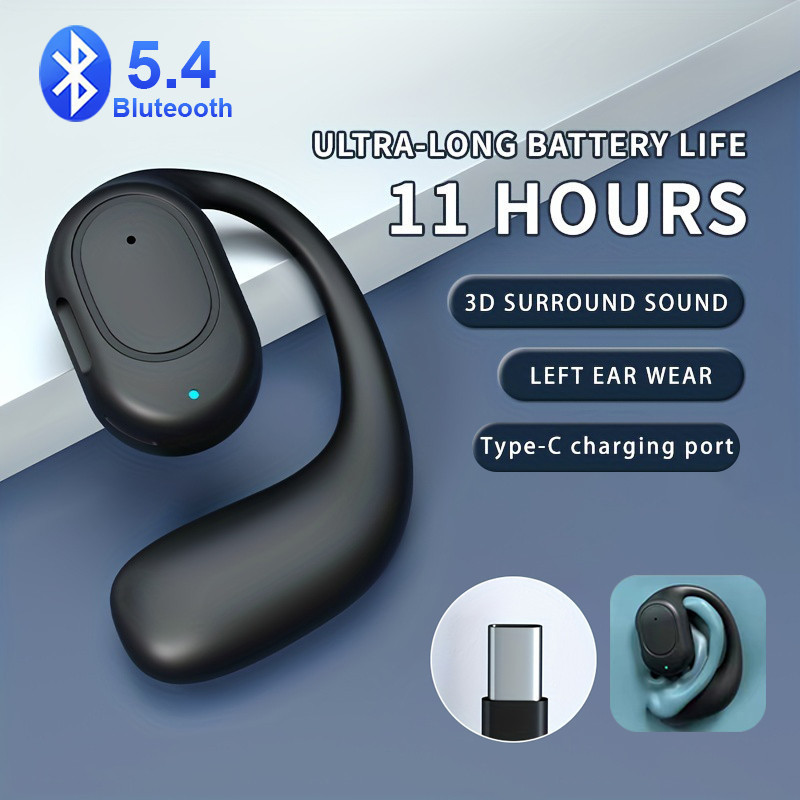 Tai nghe Bluetooth 5.4 Kẹp tai Tai nghe Bluetooth Tai nghe không dây thể thao có micrô Tai nghe ...