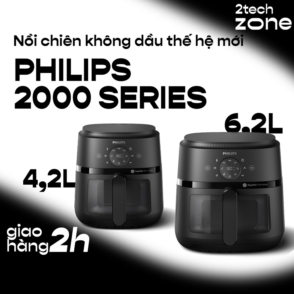 Nồi Chiên Không Dầu Thế Hệ Mới Dòng 2000 Series Philips NA220/NA230 ...