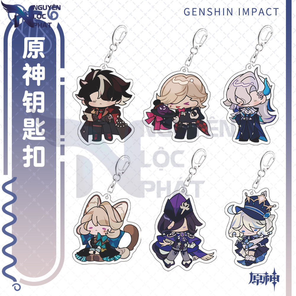 NLP Genshin Impact Móc Khóa Lyney Anime Acrylic Móc Chìa Khóa Trong ...