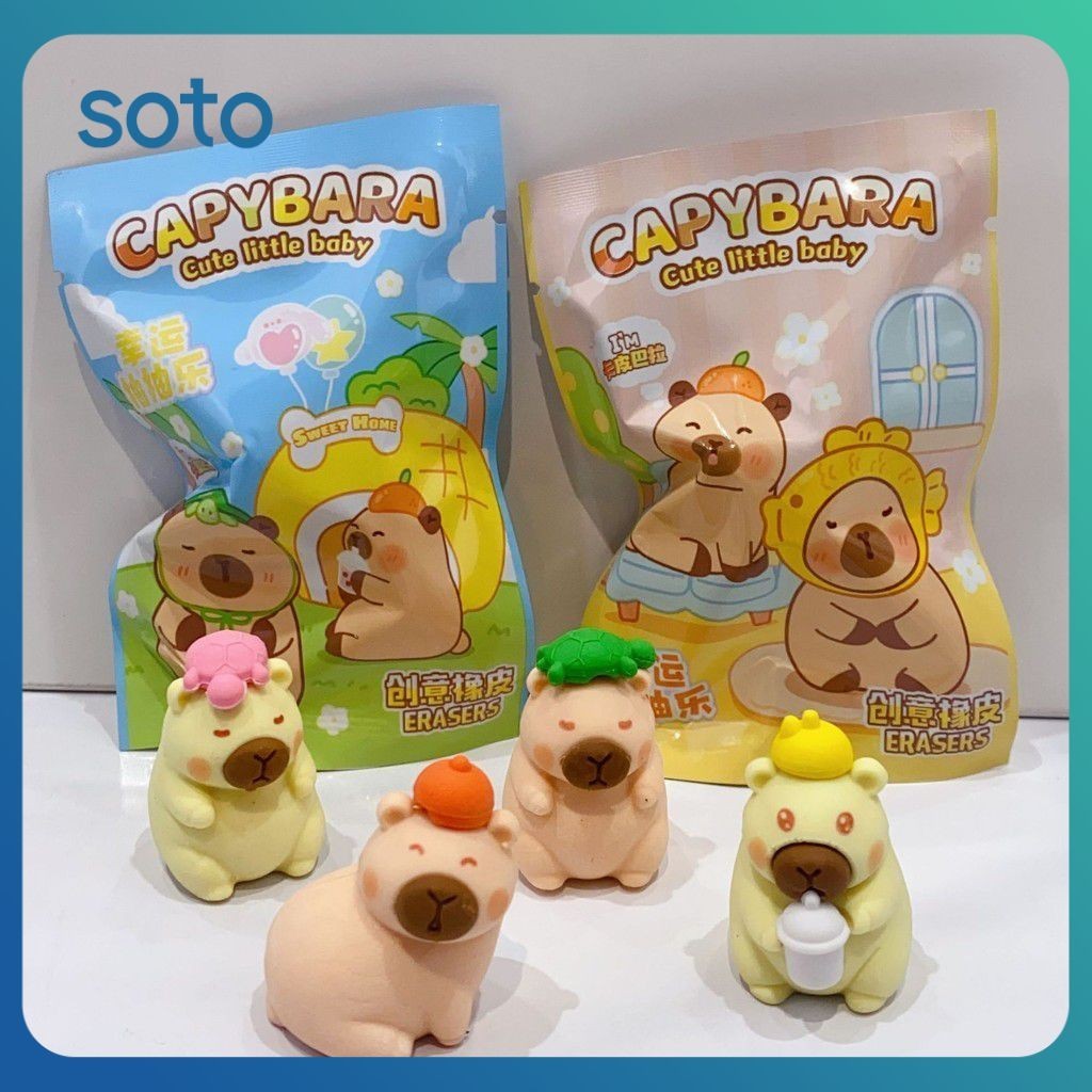 Capybara Loopy Eraser Dễ Thương Túi Mù Dành Cho Học Sinh Văn Phòng Phim ...