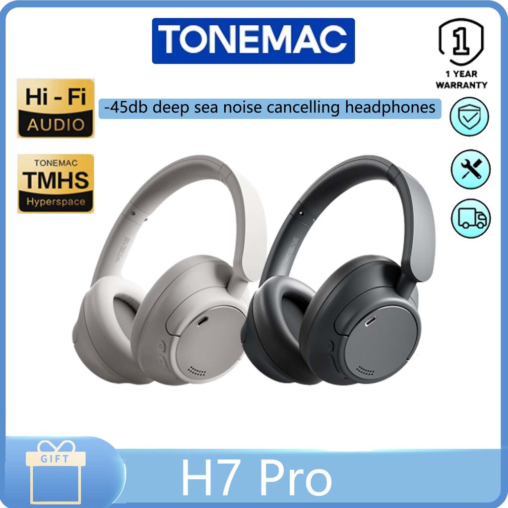 Tai nghe TONEMAC H7 Pro Khử tiếng ồn chủ động 5.3 Bluetooth 2024 Tuổi ...