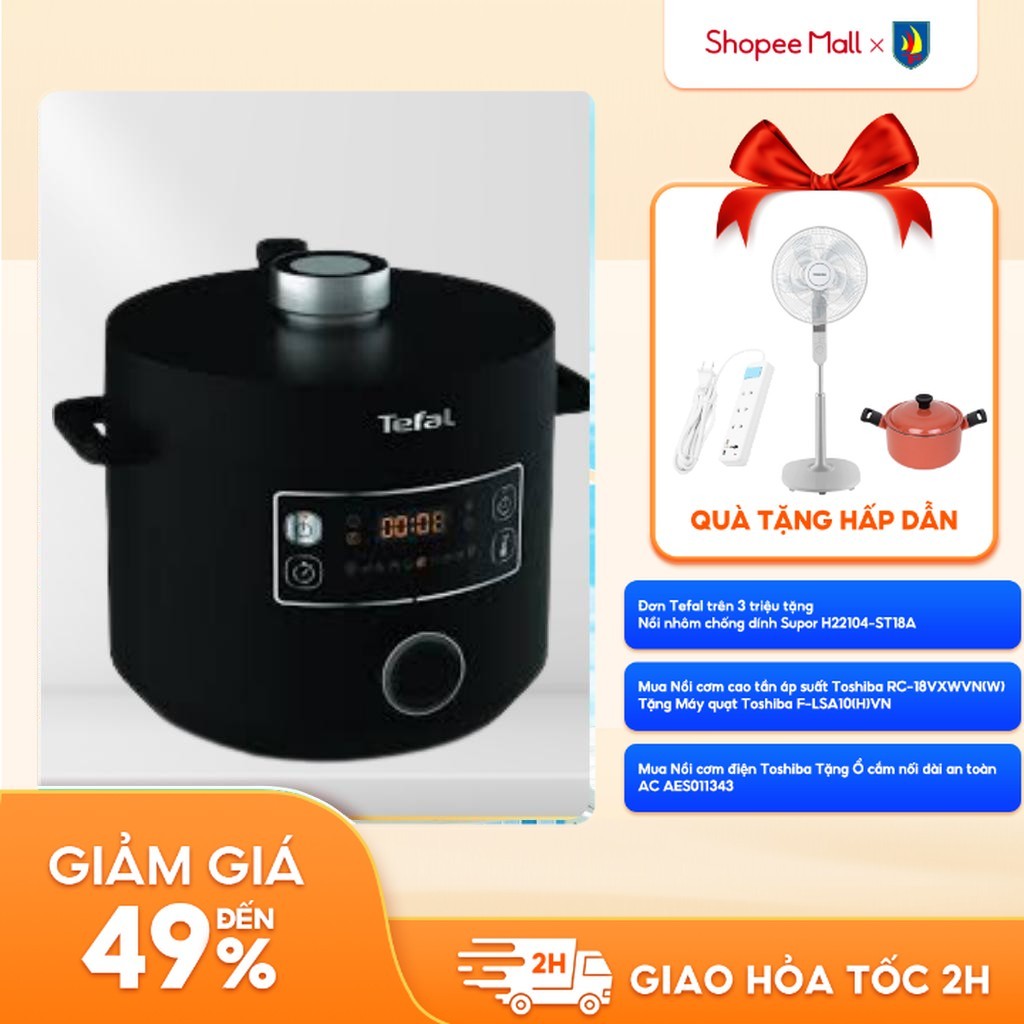 Nồi áp suất điện đa năng Tefal Turbo Cuisine CY754830 5L, Hàng chính ...