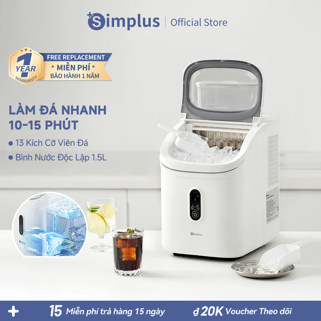 [Sản phẩm mới] Máy làm đá Simplus Làm Đá Nhanh Chóng 10-15 Phút ZBJH002 ...