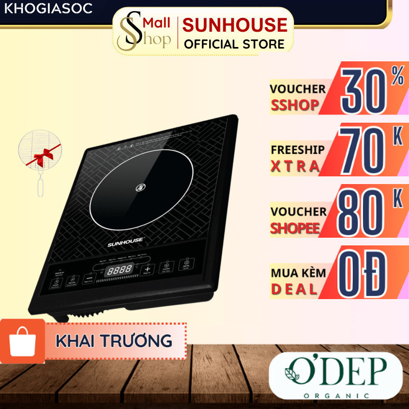 Bếp hồng ngoại Sunhouse SHD6011 2000W Chính hãng, Tặng vỉ nướng nút bấm ...