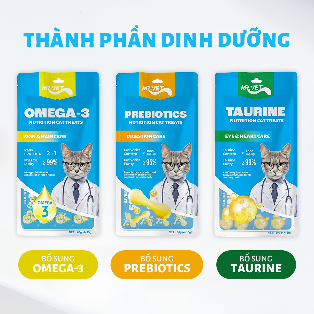 Súp Thưởng Cho Mèo Mr.Vet Gói 60g (4x15g) - Soup Thưởng Mr Vet Cung Cấp ...