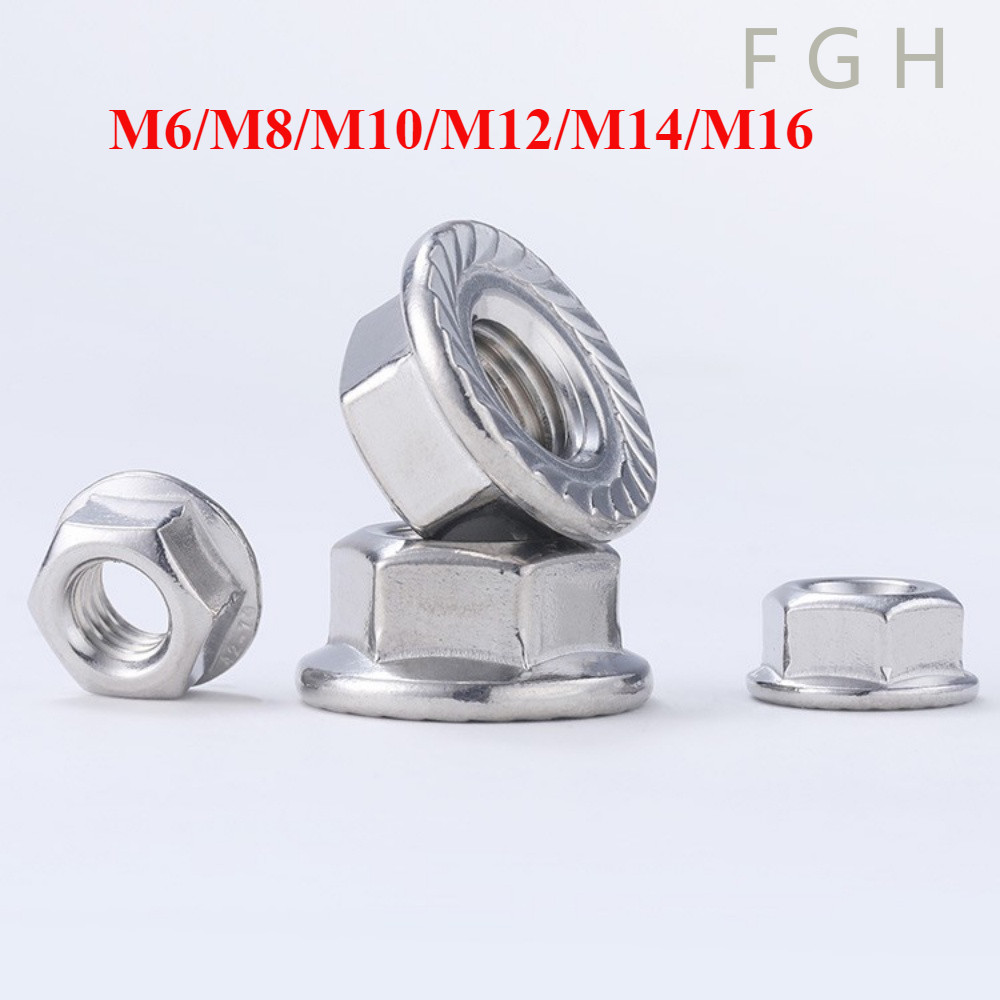 [Fghfl-1-y] Đai ốc mặt bích/ecu liền long inox (ê cu)/Đai ốc liền phẳng（Chủ đề ngược/Chủ đề tỉ ...