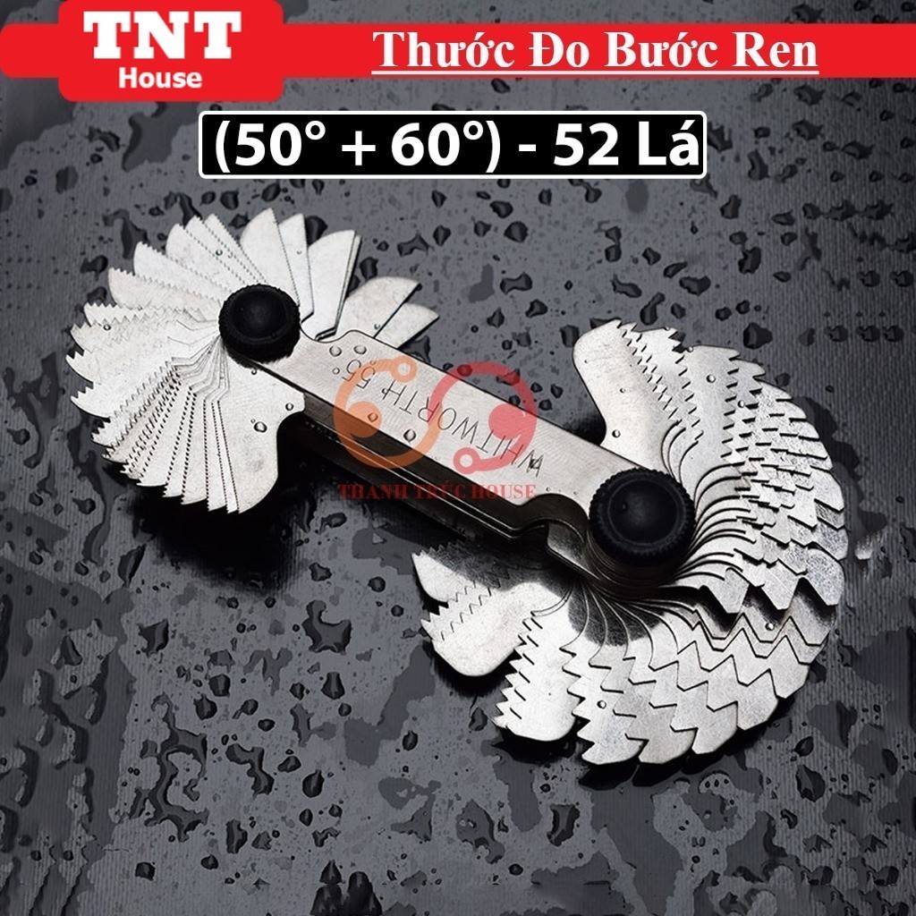 Dưỡng đo ren 52 lá 40 lá Thước đo taro ren dụng cụ đo bước răng mũi ...