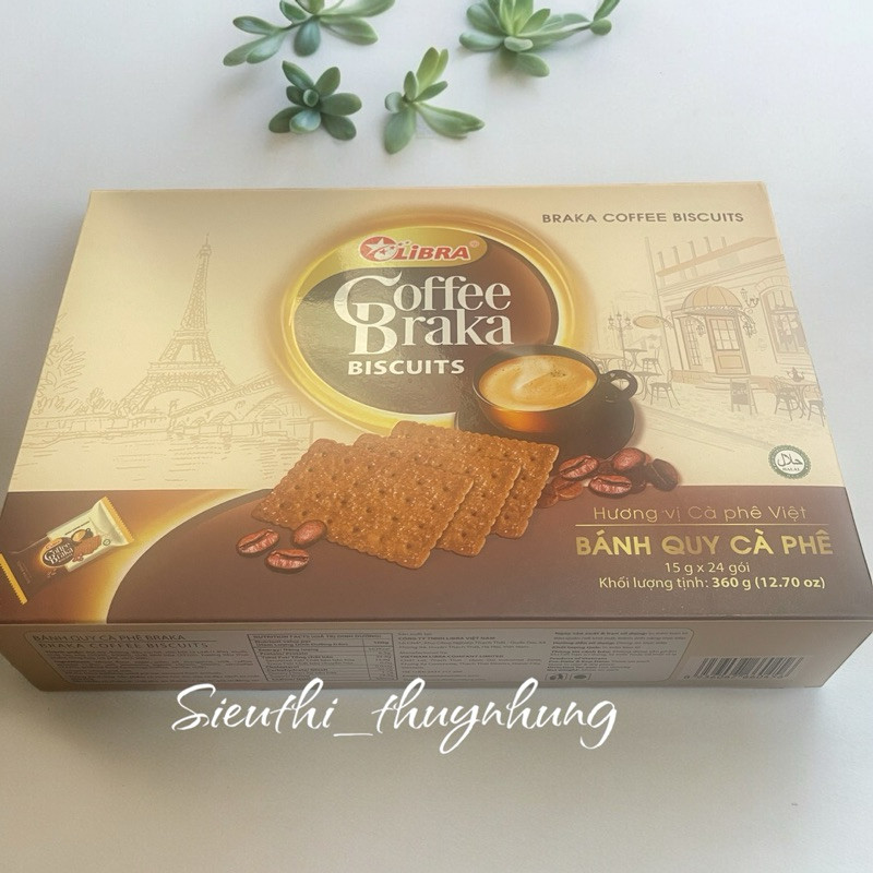 Bánh quy vị cà phê Coffee Braka 360g( 24 gói*15g) | Shopee Việt Nam