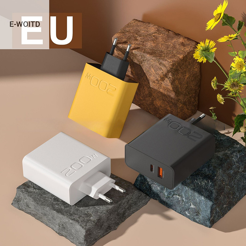 Bộ sạc điện thoại USB Type-C E-WOITD 200W cho IPhone cho Samsung Huawei Xiaomi USB-C Cổng kép PD ...