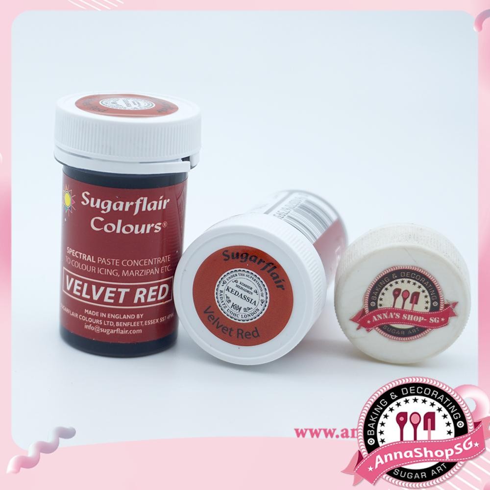 MÀU PASTE THỰC PHẨM SUGARFLAIR 25g - VELVET RED | Shopee Việt Nam