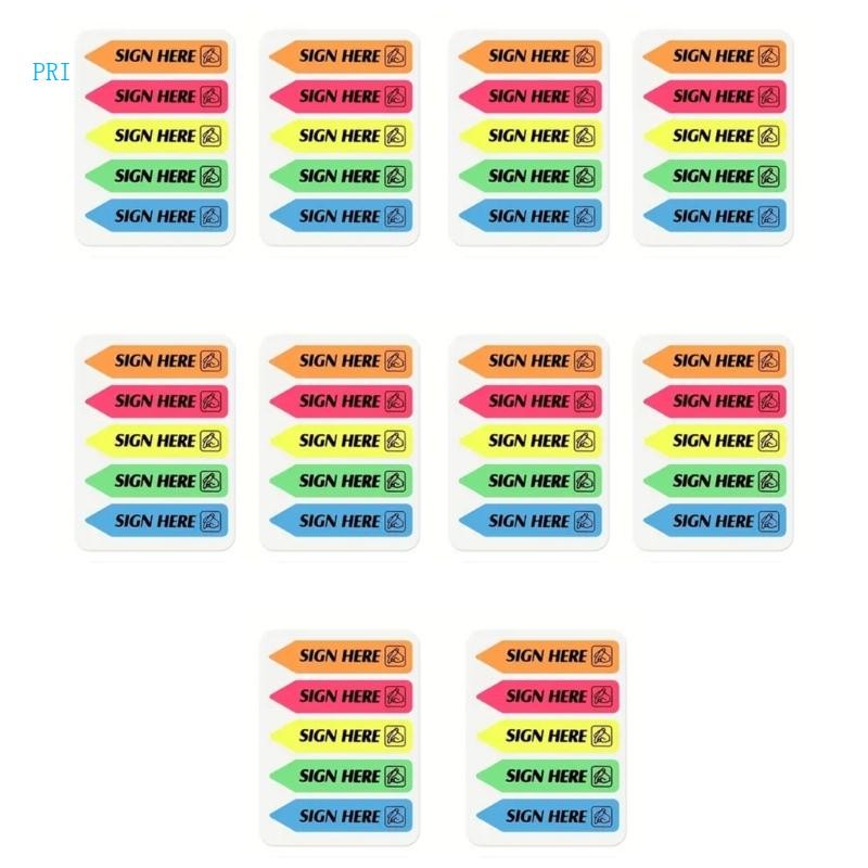 Pri Sign Here Sticker Sign Here Tabs Dễ dàng đăng Dấu hiệu Ngày ở đây ...