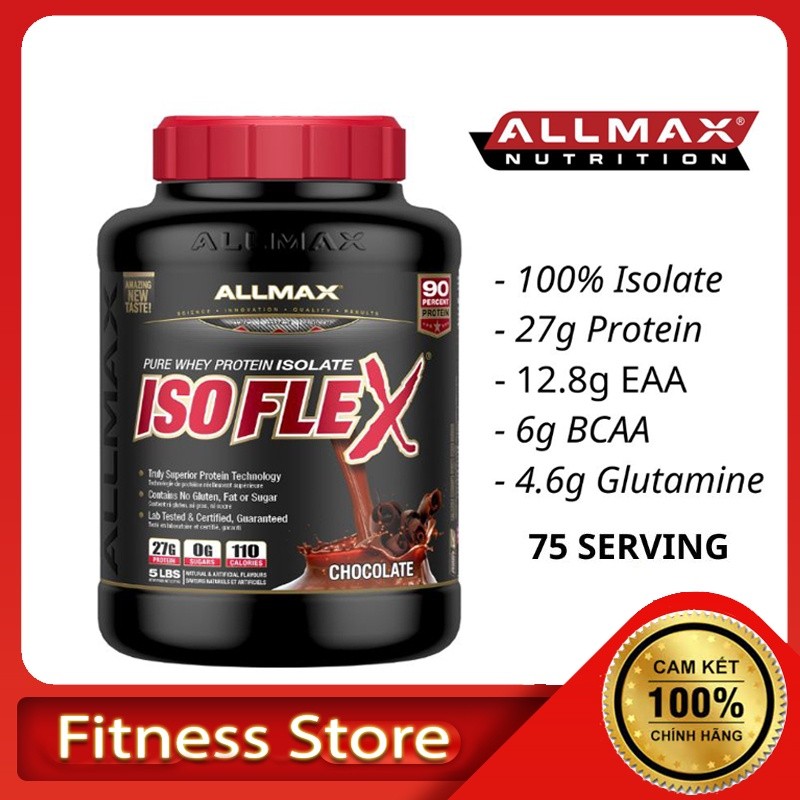 Iso flex Whey Protein Isolate 2,3kg 75 Lần - Whey từ Canada | Shopee ...