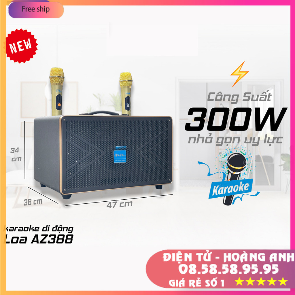Loa karaoke AZpro AZ-338, loa 3 đường tiếng, Hàng chính hãng | Shopee ...