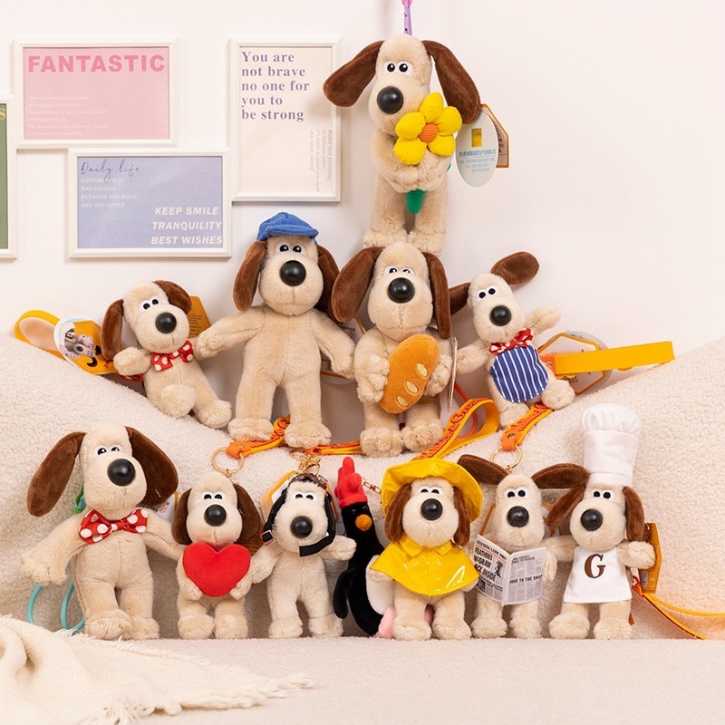 Mới Dễ Thương Wallace & Gromit Dog Chó Sang Trọng Đồ Chơi Móc Khóa Mặt ...
