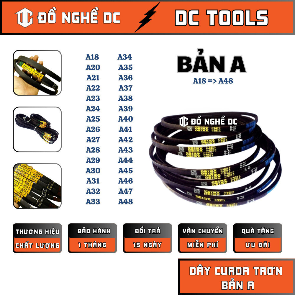Dây Curoa đai thang bản A A45 A46 A47 A48 A49 A50 A51 A52 A53 A54 A55 ...