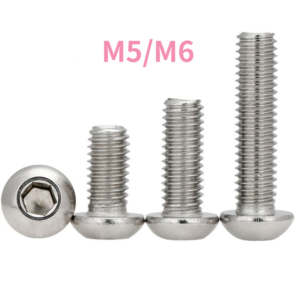 [Hnk] Đầu Tròn Lục Giác Ổ Cắm Vít M5 / M6 304 Thép Không Gỉ Mở Rộng Đầu Tròn Lục Giác Ổ Cắm Bu ...