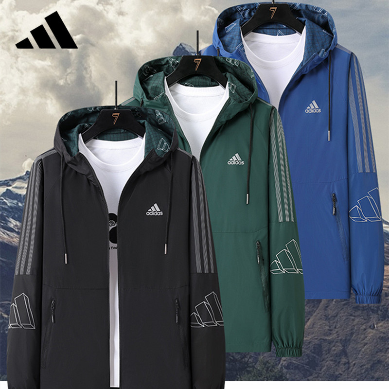 Adidas 100% Chính Hãng Có Thể Đảo Ngược Nylon Chống Thấm Nước Cặp Đôi Áo Khoác Cho Nữ Áo Khoác ...