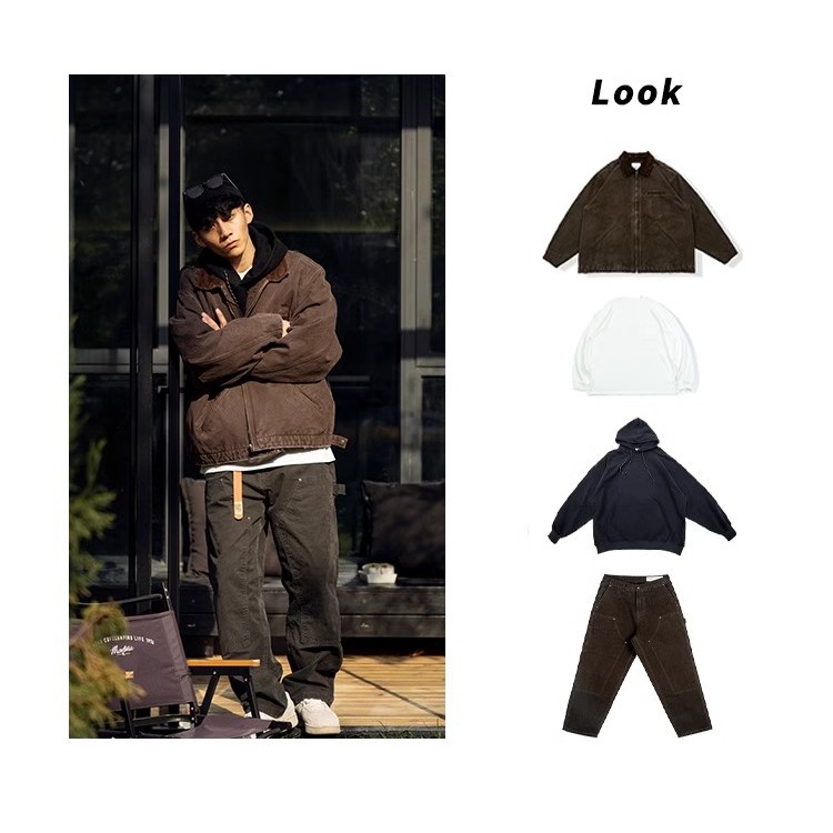 SAY CHIC Áo khoác American Retro Workwear Áo khoác đồng phục bóng chày ...